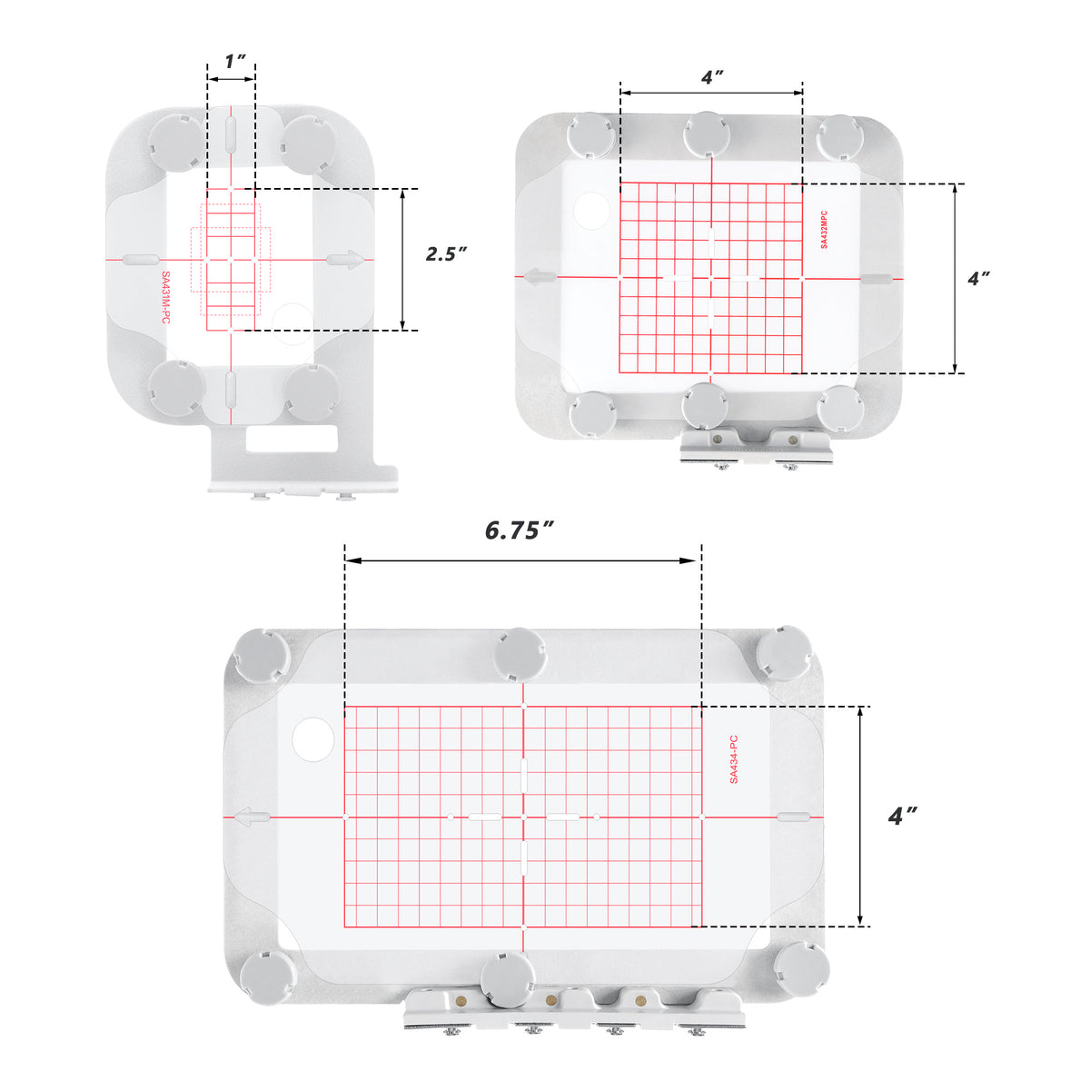 Magnetic Hoop Set for Brother SE600 PE550D SE700 PE535 SE400 PE525 PE5 ...